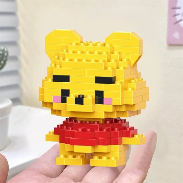 Disney Anime Princess Building Blocks Stitch Mickey Mouse mini Action Toys Фигурки, игрушки, кубики, сборные игрушки, подарки для детей