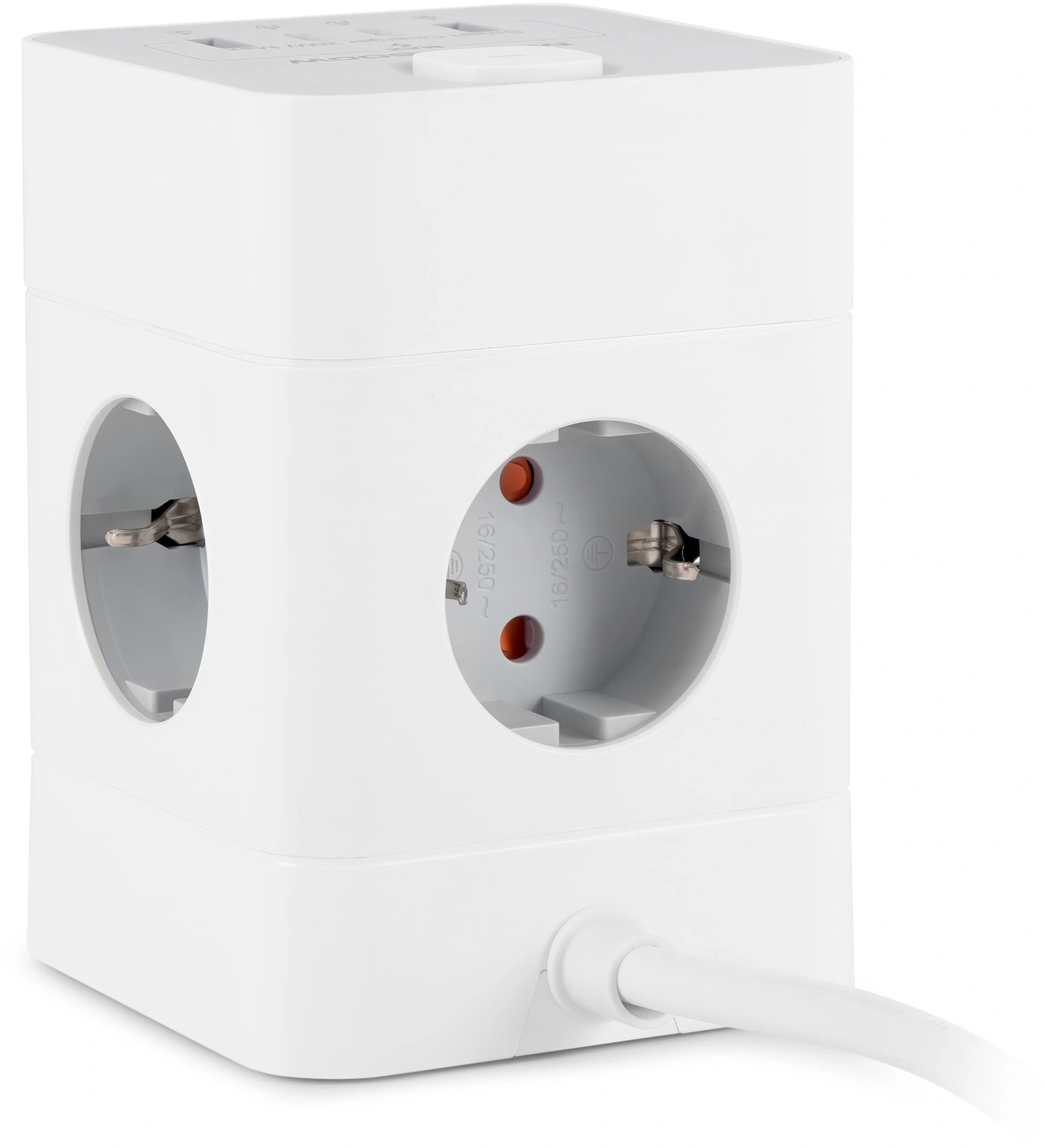 Сетевой фильтр Buro удлинитель BU-PTE4.1UC-W 1.5м 4 розетки