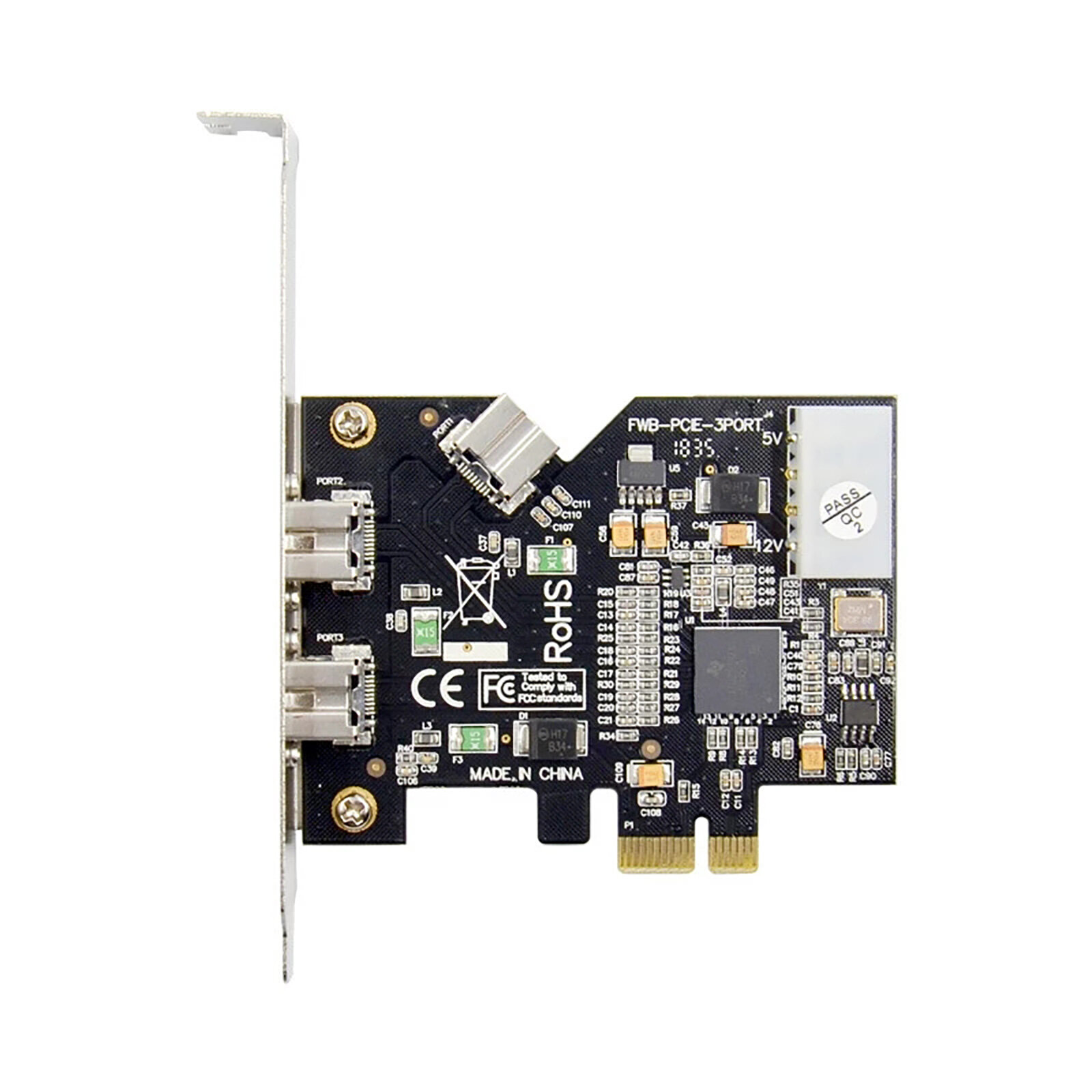 3 Порта PCIe Firewire 800 Карта Видеозахвата PCI-E 1394B с чипом TI XIO2213AZAY