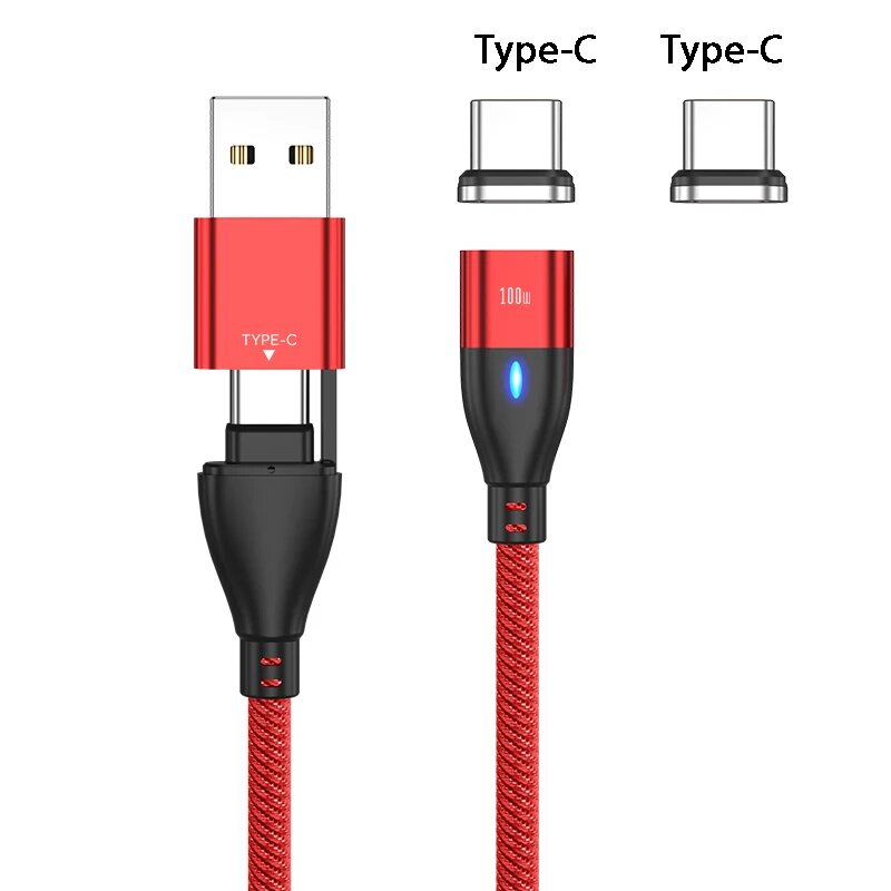 Магнитный USB-C кабель 1.8м, Red 2, 100W