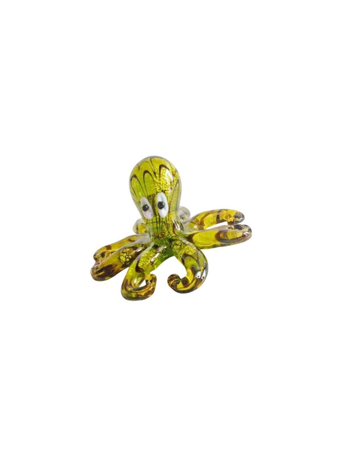 Элегантные стеклянные миниатюрные фигурки разноцветных осьминогов, украшение домашнего интерьера, автомобильный дисплей в подарок