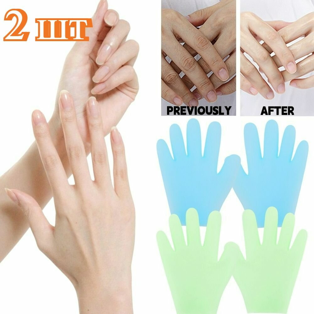 Увлажняющие силиконовые перчатки для рук, 2 штуки
