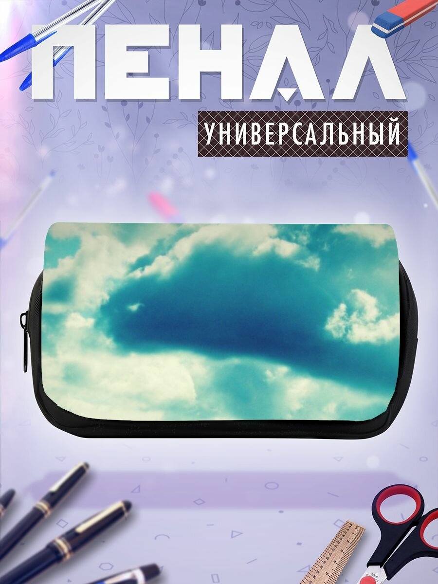 Школьный пенал природа зеленый