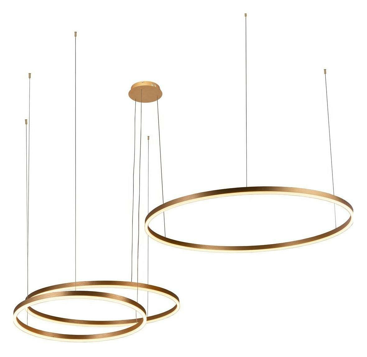 Подвесной светильник Loft it Ring 10017/3L цвет золото На монтажной пластине Техно