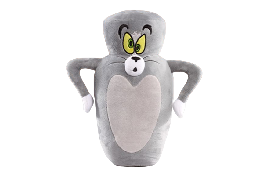 Плюшевые куклы HUGKIS x HUANA Том и Джерри трансформационные, Morphing Tom (bottle-shaped) 35cm, коричневый, 35 см