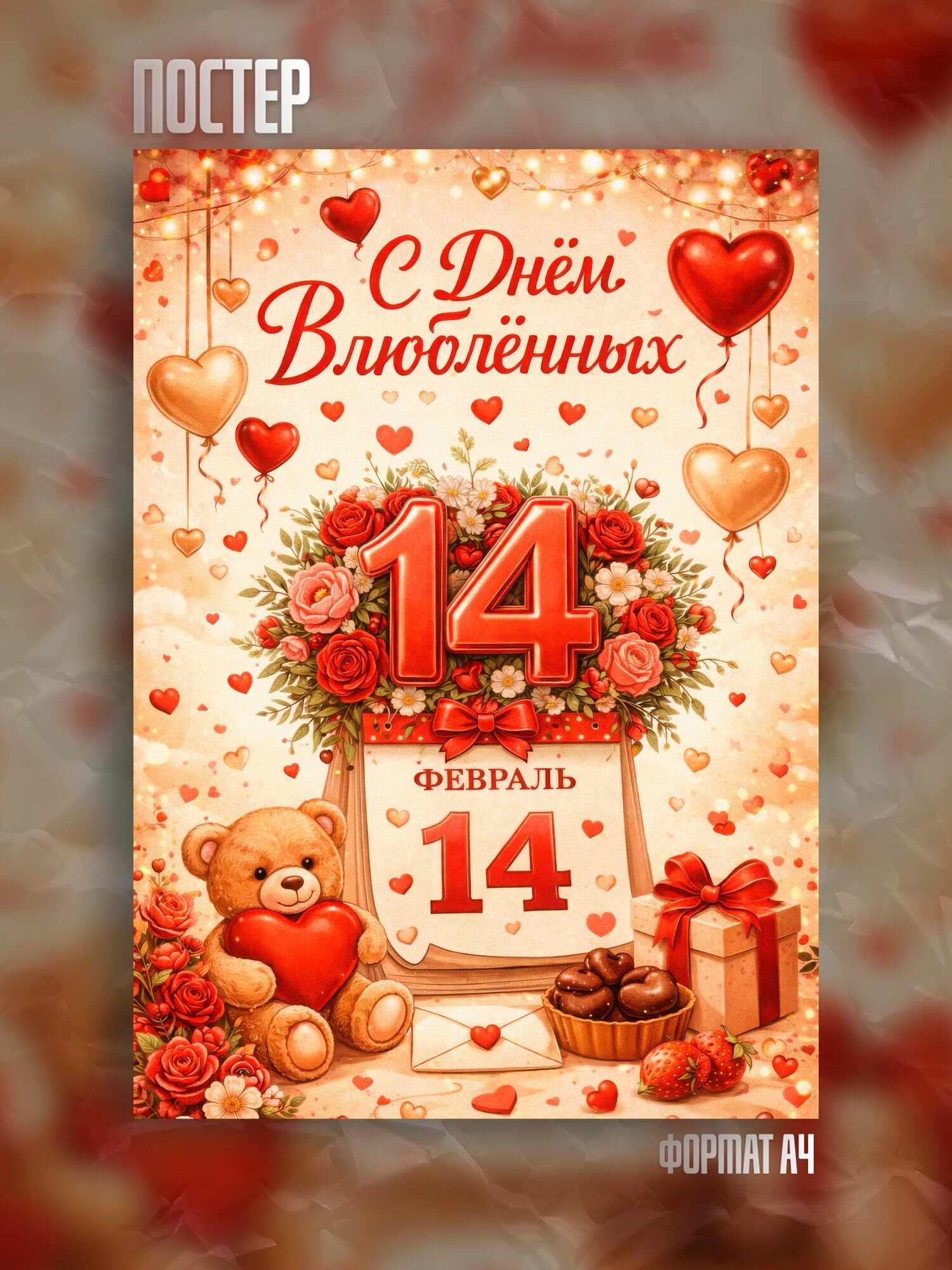 Постер 14 февраля