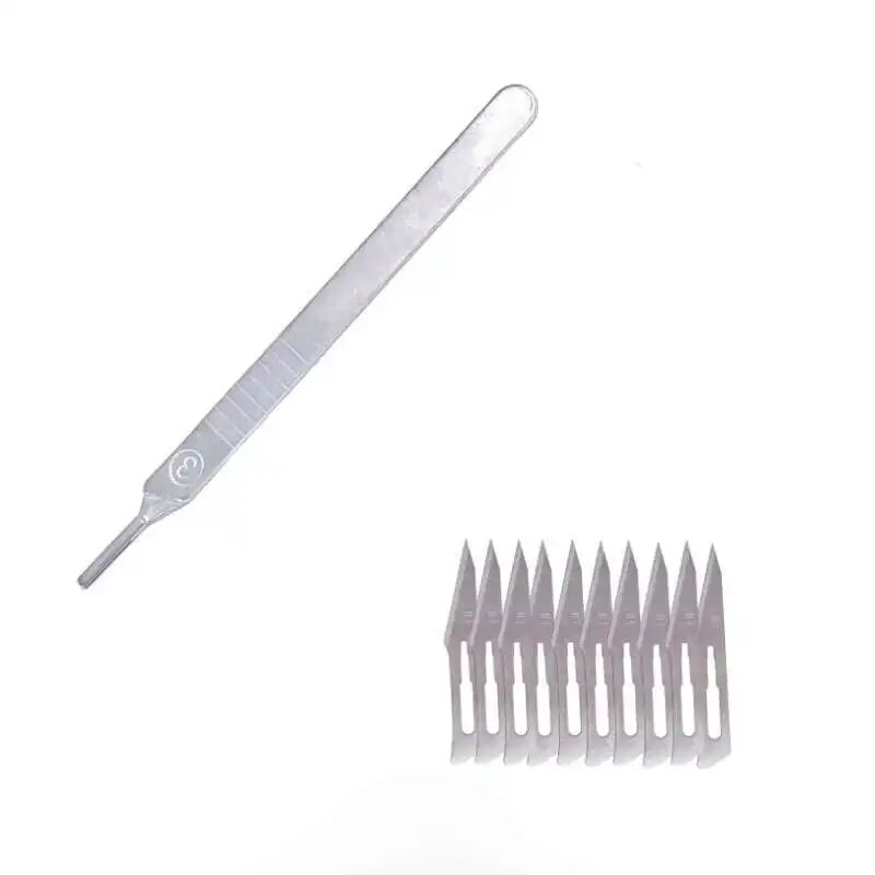 #11 Скальпель с рукояткой из нержавеющей стали для биологии, анатомии, практики резания и скульптурирования