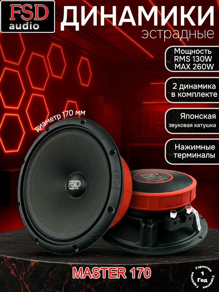 FSD audio Колонки автомобильные, 17 см (6.7 дюйм.)