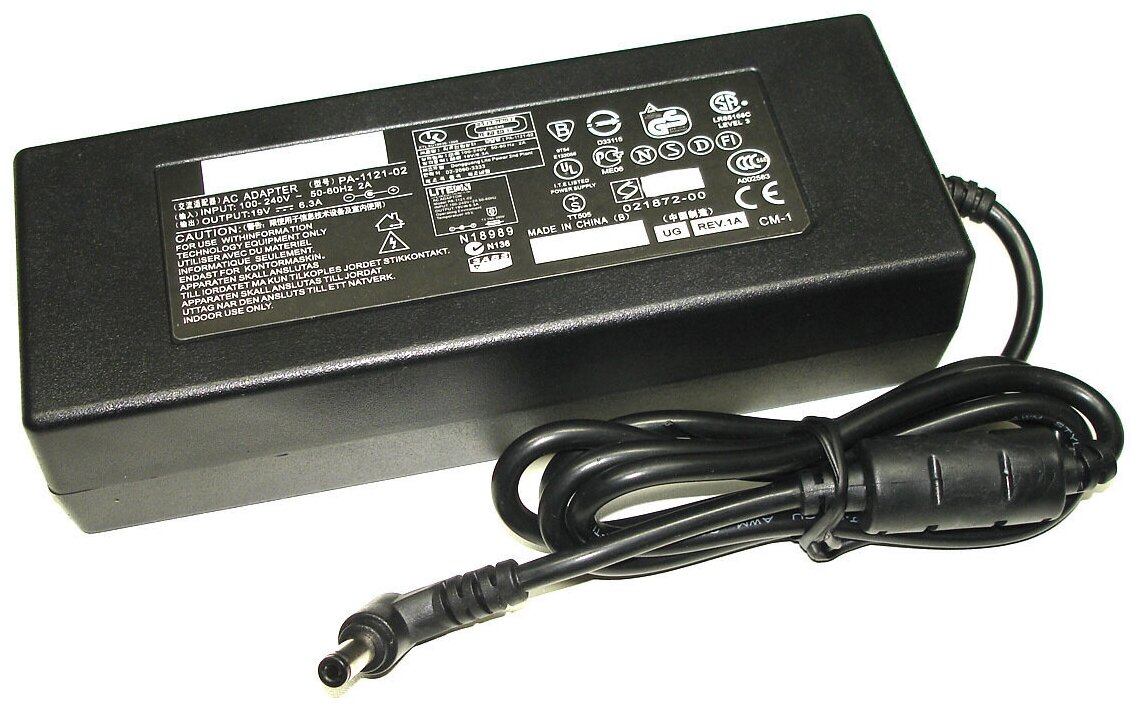 Блок питания / зарядка / сетевой адаптер / PA3290U-2ACA для ноутбуков Asus 1610, 1620, 3010, 5010, 1300, 1310 (6.3A 19V 120W) DC 5.5 x 2.5мм с сетевым кабелем в комплекте тип VB