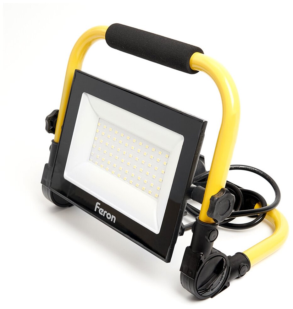 LED-прожектор Feron LL-515 на штативе переносной W50xL210xH235 мм цвет черный-желтый, арт. 41545