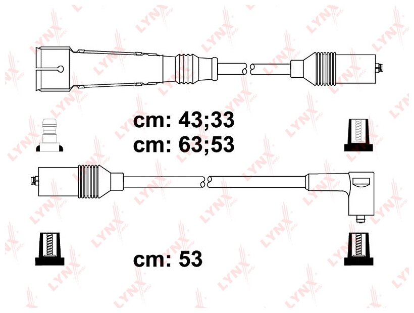 Провода высоковольтные LYNXauto SPC8022. Для: AUDI Ауди 80 1.6 84-91, VW Фольксваген Golf(Гольф) II 1.3-1.8 84-92/Golf(Гольф) III 1.6-2.0 94> / Golf(Гольф) IV 2.0 98> / Jetta(Джета) 1.6-1.8 84-91/Passat(Пассат) 1.5-1.8 84-96/Vento 1.6-2.0 92>