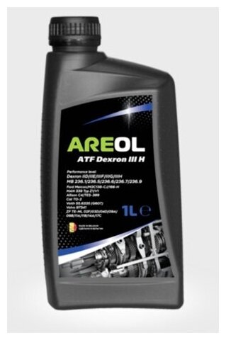 AREOL ATF DIII H (1L) масло трансм. для АКПП и ГУР! красн Dexron IID/IIE/IIIF/IIIG/IIIH AREOL арт. AR079
