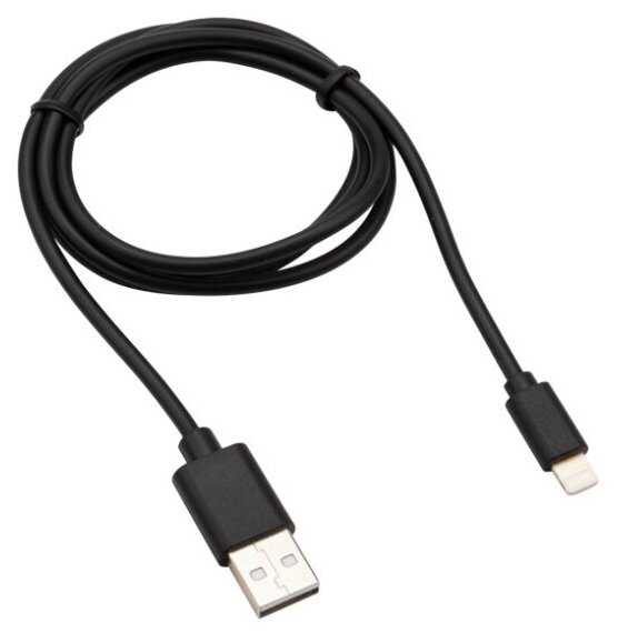 Кабель Rexant для зарядки Apple, USB-Lightning, быстрый заряд, ПВХ оплетка, 1 метр, черный