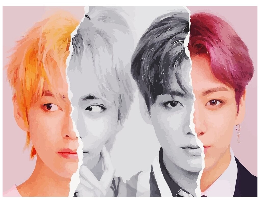 Картина по номерам на холсте BTS чонгук и ви - 1