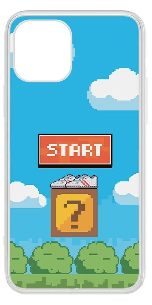 Силиконовый чехол / накладка / бампер /Clear Case Кроссовки детские 8-Бит для iPhone 12 Pro Max