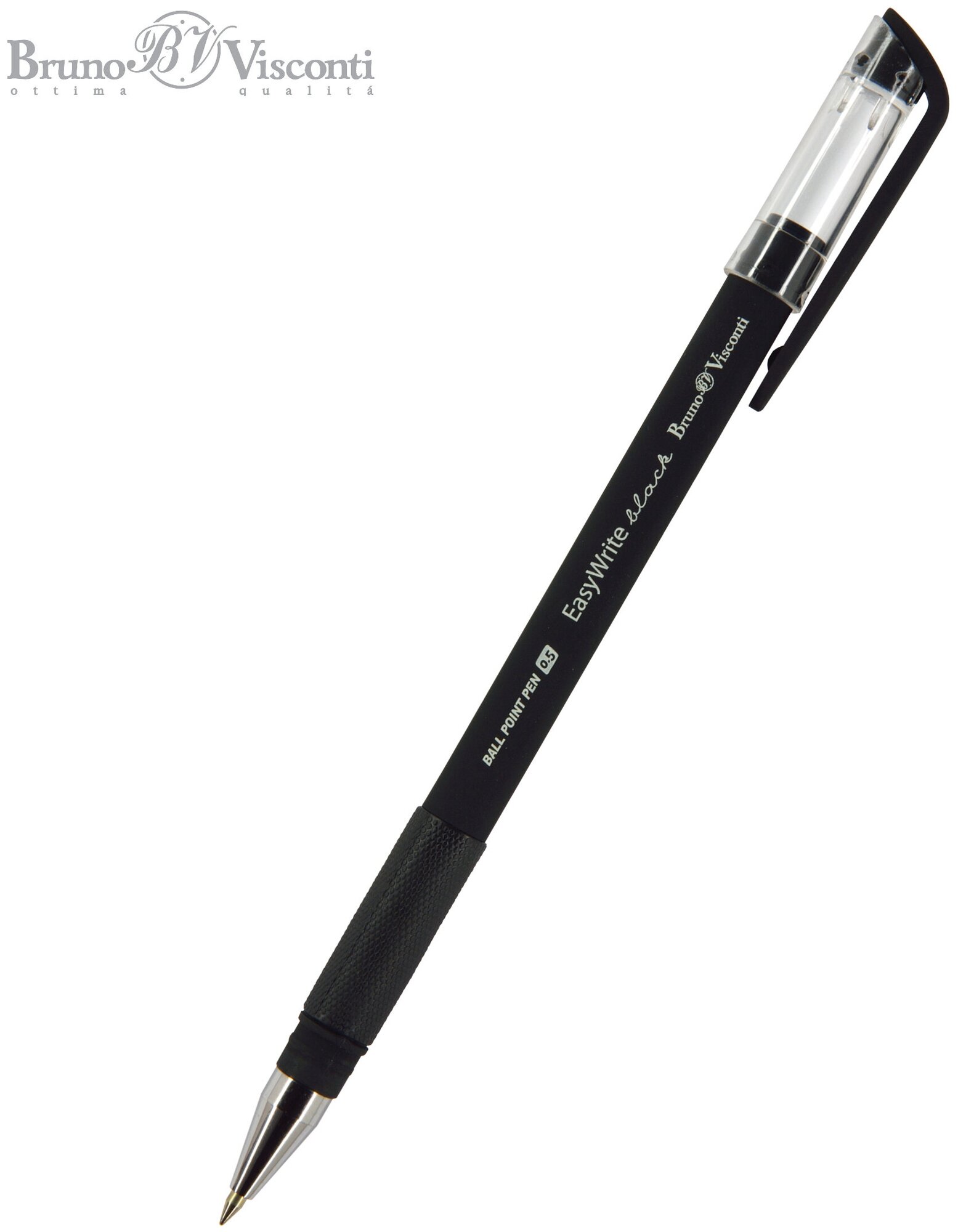 Ручкa BrunoVisconti, шариковая, 0.5 мм, черная, EasyWrite. BLACK, Арт. 20-0050