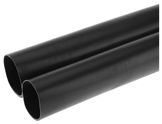 Термоусадочная трубка клеевая Rexant 51,0/8,5 мм (6:1) черная (2 шт. по 1 м.), 23-0051