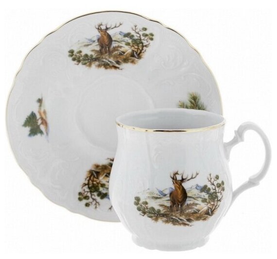 Чайная пара Bernadotte "Охотничьи сюжеты" 310 мл.