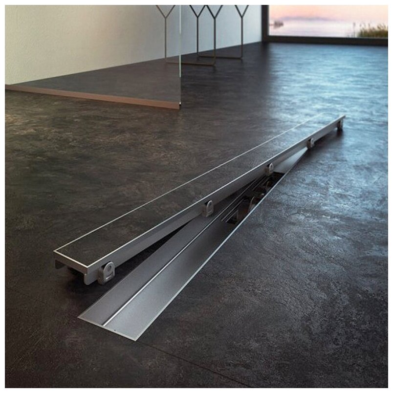 Душевой трап под плитку TECE Linus 900 мм, 2 в 1, комбинированный затвор, нержавеющая сталь, высокая пропуская способность 42 л/мин, Германия