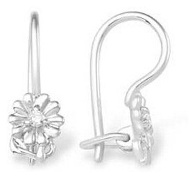 Серьги, серебро, 925 проба, родирование, фианит