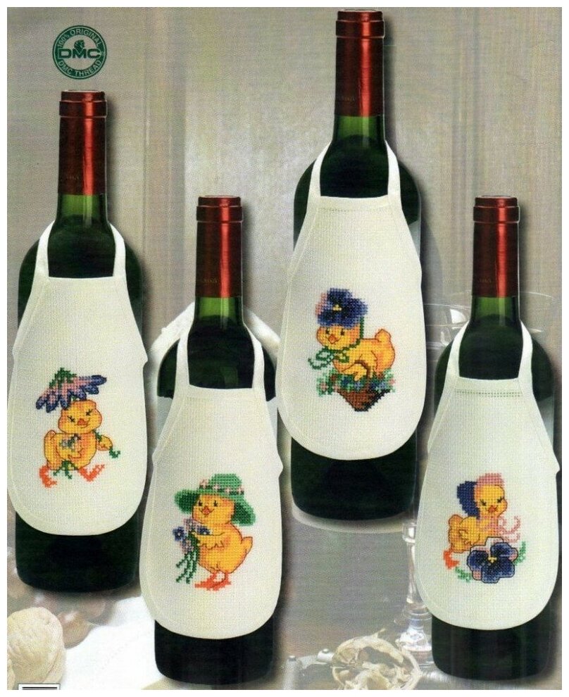 Набор для вышивания Permin #78-8556 Фартучки на бутылки, Счетный крест, 10 x 15 см