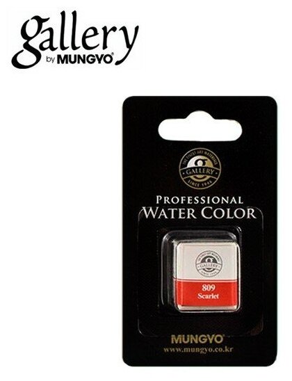 Акварель MUNGYO Акварель профессиональная в малой кювете Mungyo GALLERY, Алый