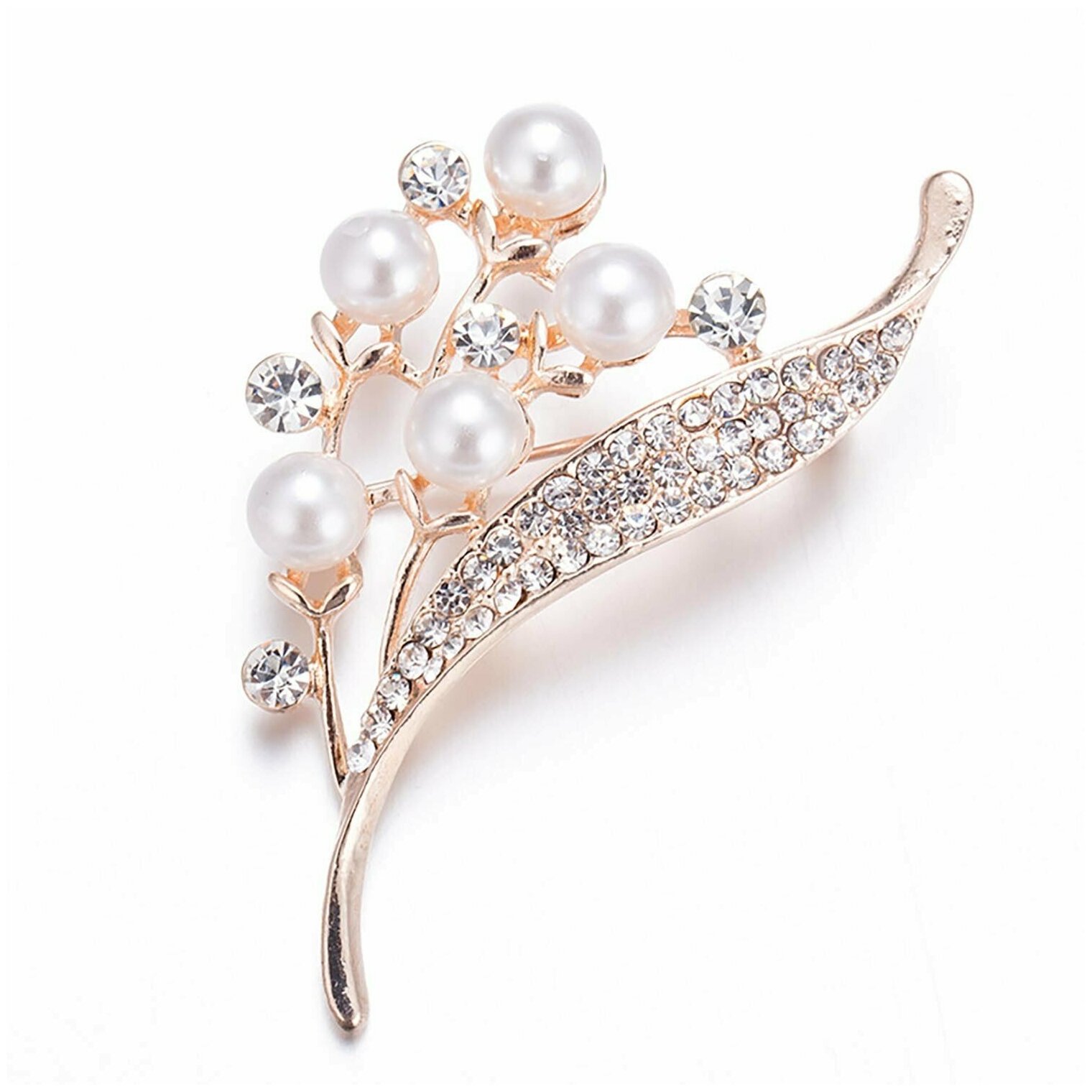 Брошь, жемчуг имитация