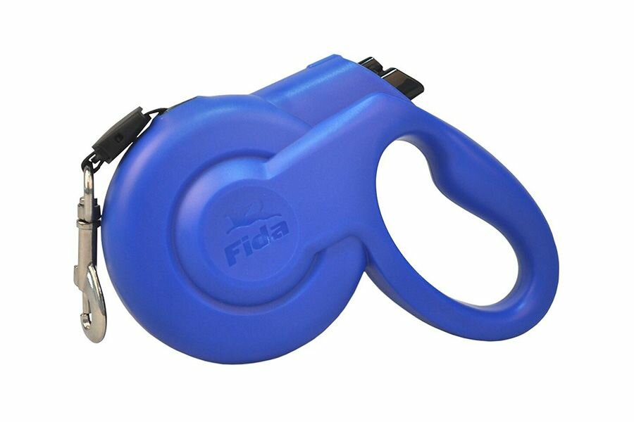 Fida Стильная рулетка Styleash для собак мелких пород до 12 кг, с выдвижным шнуром 3 м, голубая