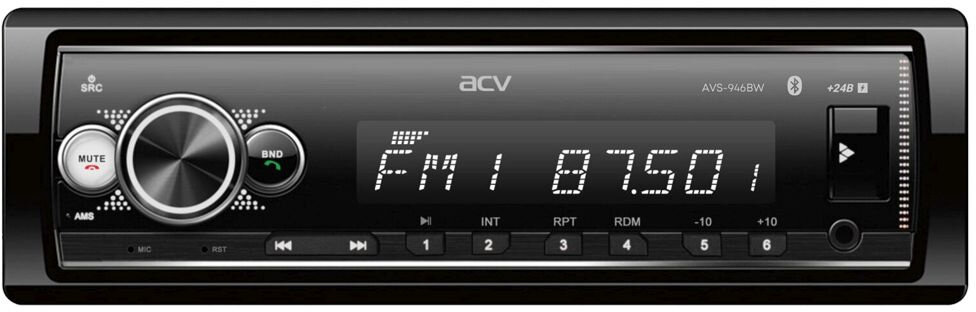 Автомагнитола ACV AVS-946BW 1DIN 4x45Вт