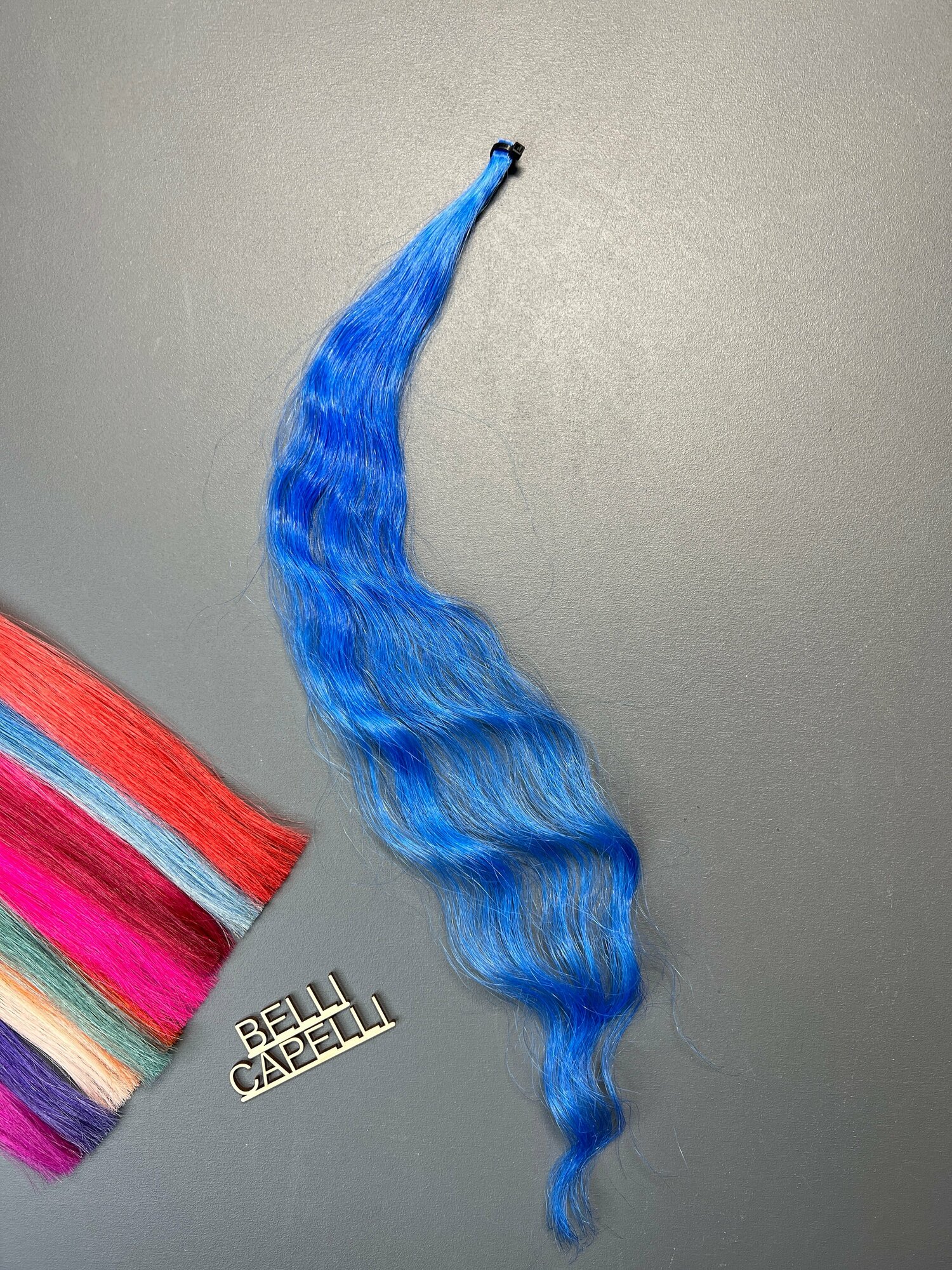 Волосы Belli Capelli цветные на классической капсуле 45-50 см blue (10 капсул)