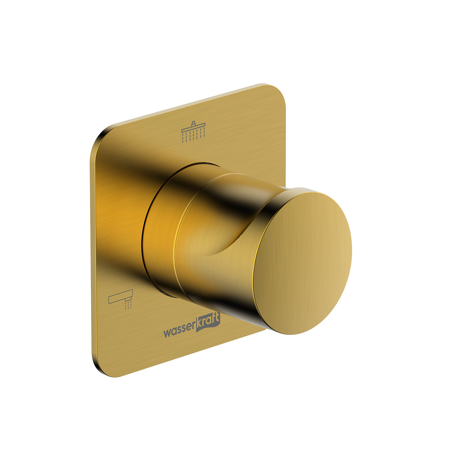 Переключатель для встраиваемого смесителя на 3 выхода WasserKRAFT A283, золото матовое