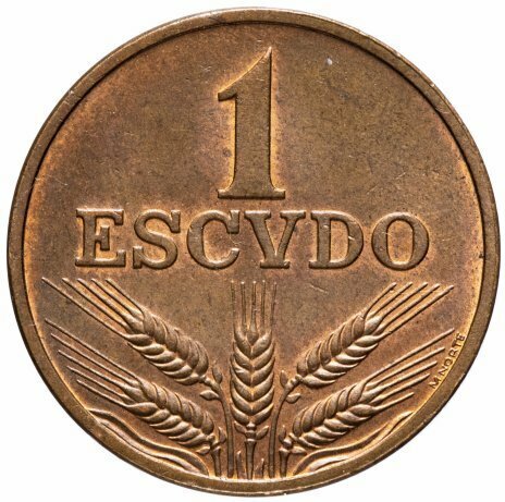 Португалия 1 эскудо 1969-1979 (случайный год) XF-AU