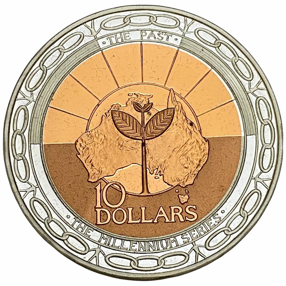 Австралия 10 долларов 1999 г. (Новое тысячелетие - Прошлое)