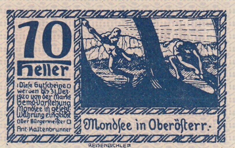 Австрия, Мондзее 10 геллеров 1914-1920 гг. (№1.1)
