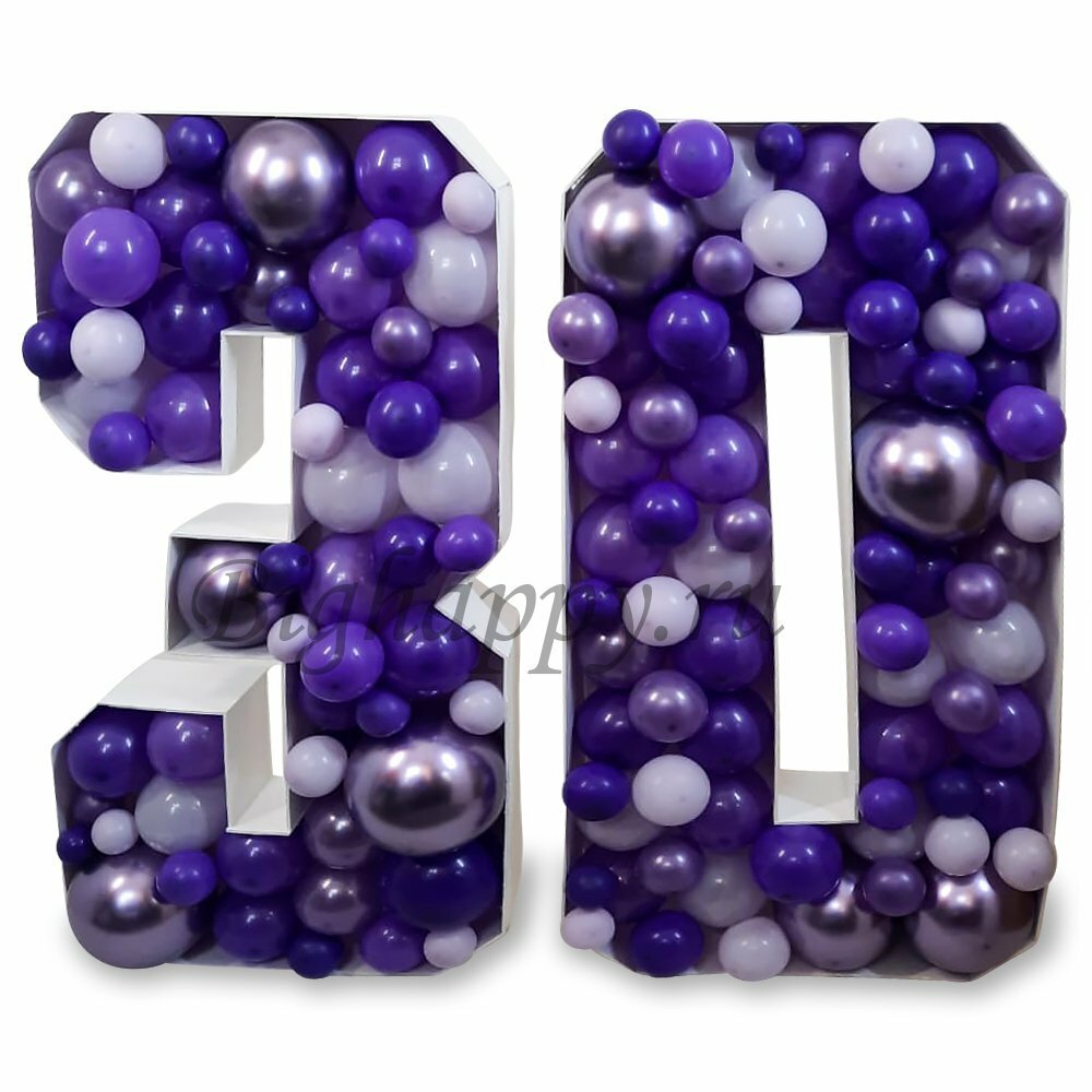 Аэромозаика из шаров "Тридцатилетие"