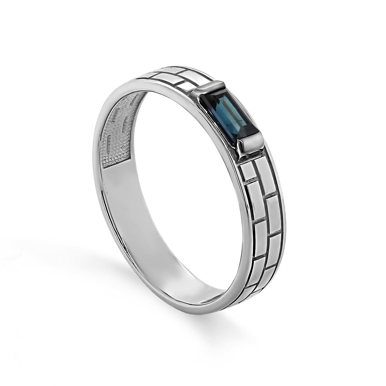 Кольцо, белое золото, 585 проба, сапфир