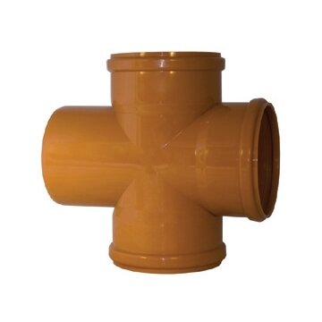 Крестовина нар. кан. ПП 110 х 110 х 110/90 Водполимер (Рыжая)