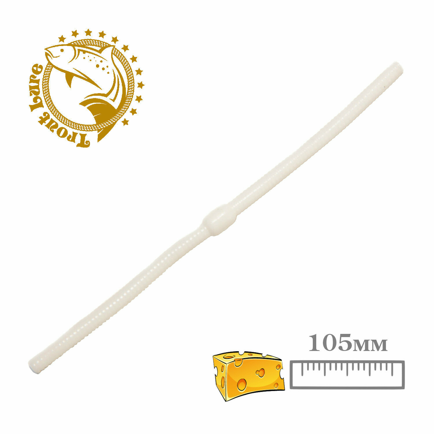 Силикон TROUT LURE (SANSAN) в банке, DOSHIRASK 105, СЫР, COL. 1 (White), (15шт)