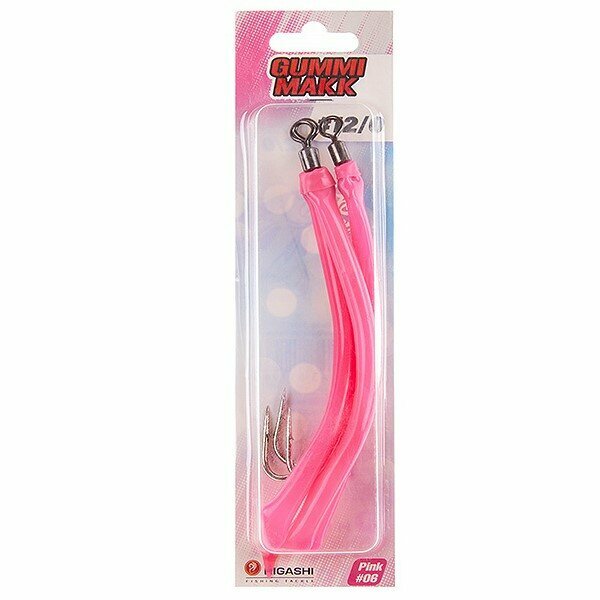 Крючок оснащенный кембриком Higashi Gummi Makk #12/0 (set-3pcs) #06 Pink