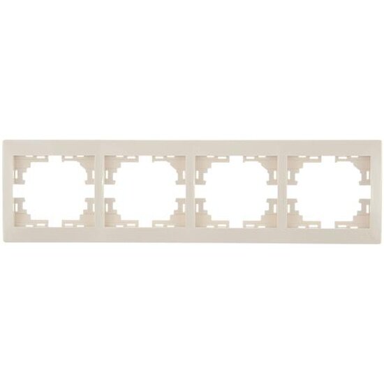 Рамка Lezard 4-м Mira горизонт. крем, 701-0300-149