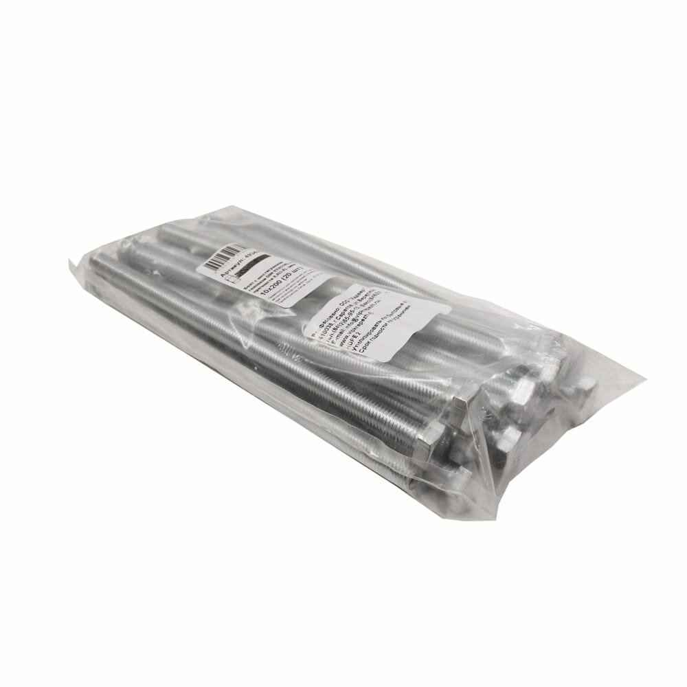 Болт крепежная техника ш\г, полная резьба, DIN 933, 10х200 мм, 20 шт. 493491 БК