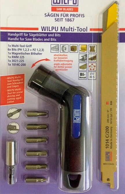 Набор ручка+6 бит+держатель+3 пилки на блистере WILPU 50610 00000