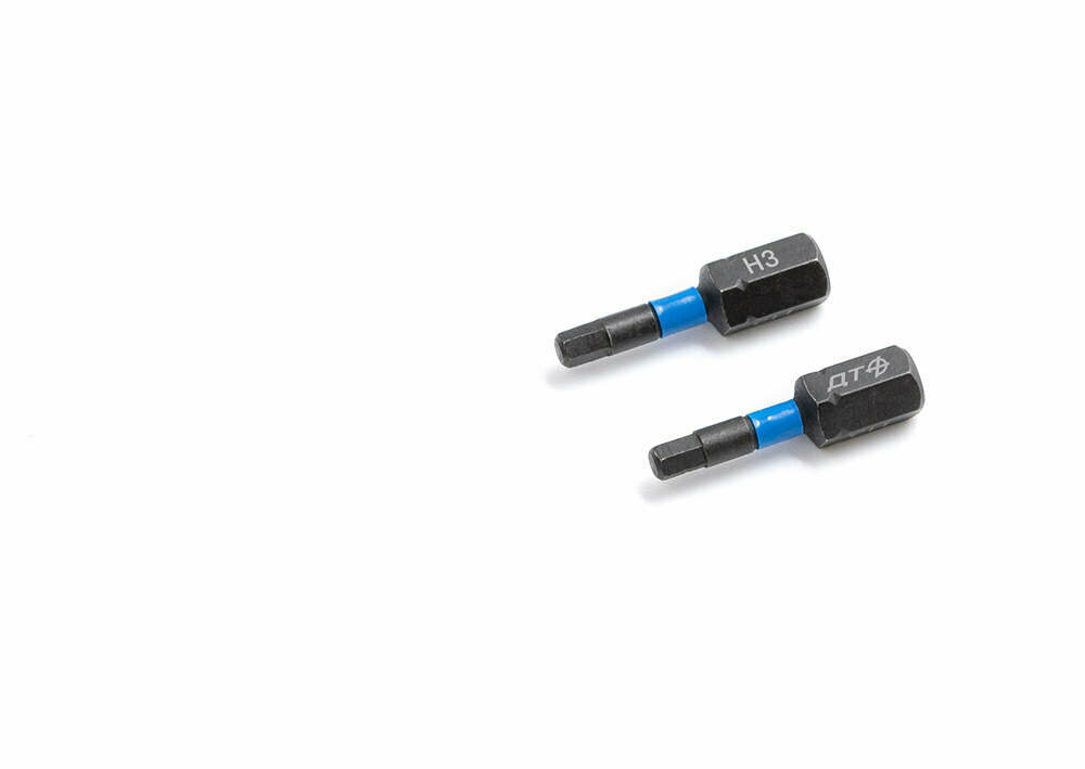 DELOTEKHNIKI 796102 Бита ударная 1/4', H3 × 25 мм, 2 шт. ДТ