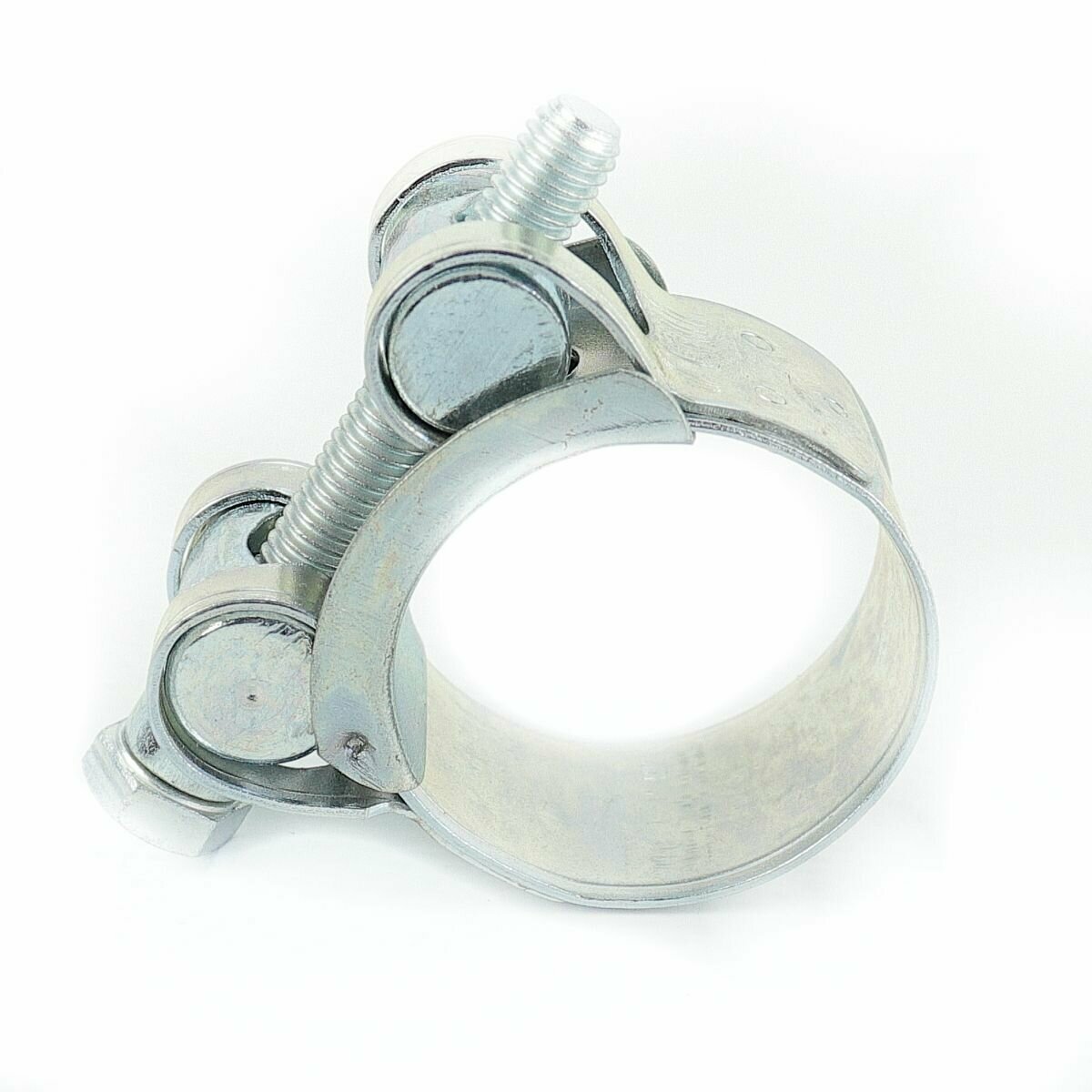 Хомут силовой одноболтовый 60-63 мм W1 RUSBELT, оцинкованный