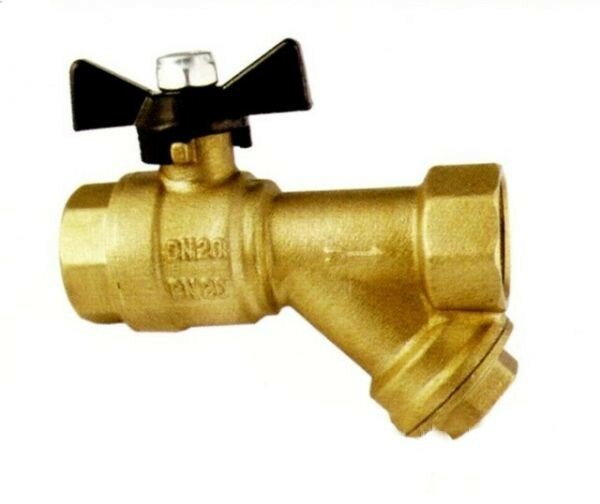 Кран шаровой с фильтром 1" в/в TIM