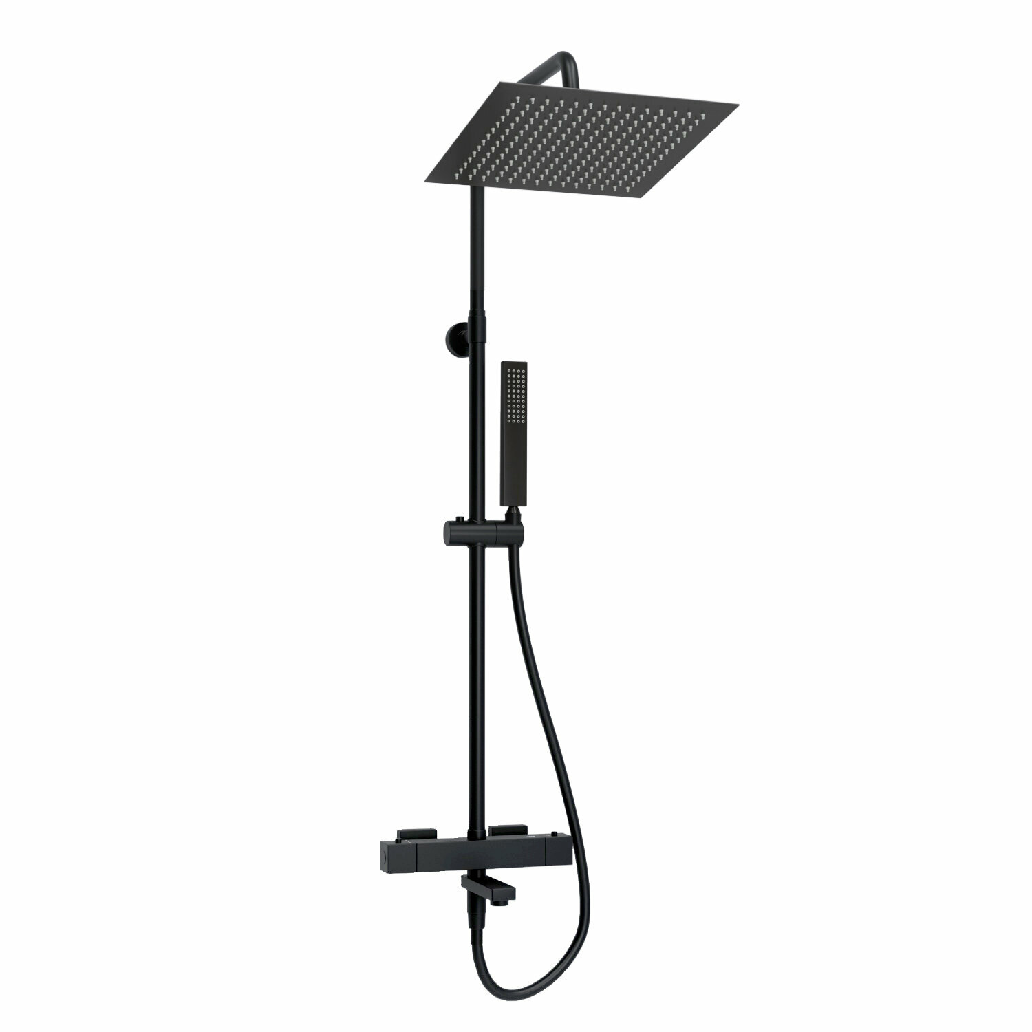 Душевая система для ванны WasserKRAFT (A299.162.218. BM Thermo) с термостатом, черная