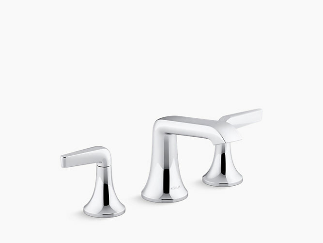 Смеситель для раковины Kohler K-22020-4-CP Tempered 1.2 GPM Widespread Bathroom Faucet