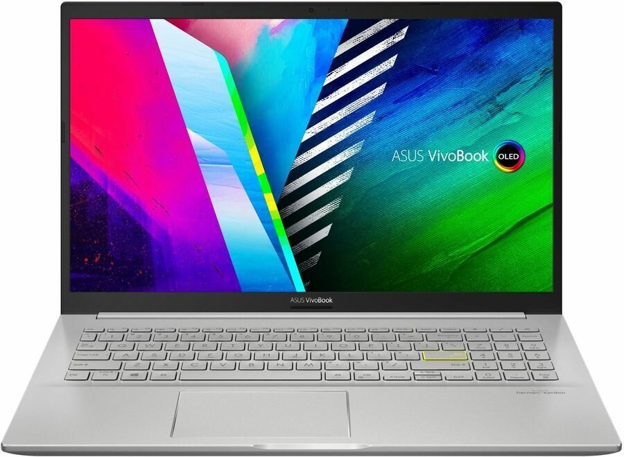 15,6" Ноутбук Asus VivoBook 15 K513EA-L11123T (90NB0SG2-M16510) серебристый - 1920x1080, OLED, Intel Core i3-1115G4, ядра: 2 x 3 ГГц, 8 ГБ, SSD 256 ГБ, Intel UHD Graphics, Windows 10 Home
