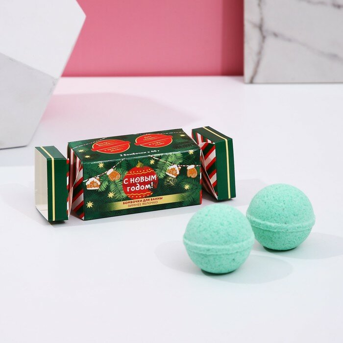 Чистое счастье Подарочный набор новогодний чистое счастье «Гирлянда»: бомбочки для ванны, 2х40 г