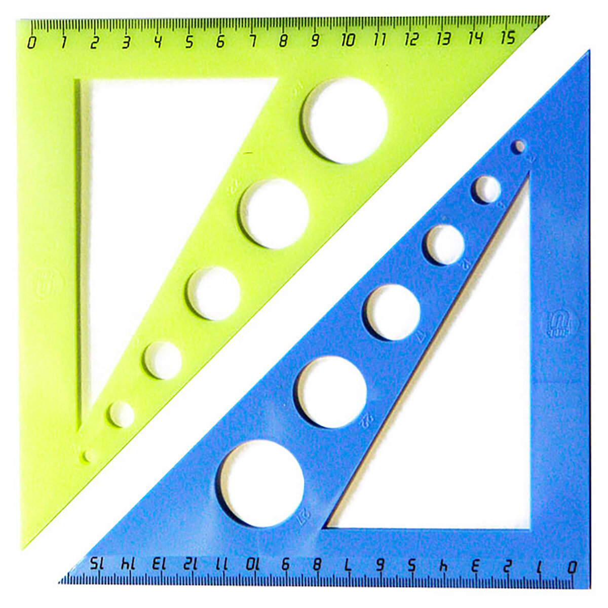 Silwerhof треугольник чертёжный 16 см, 45×45 мм, ассорти для черчения